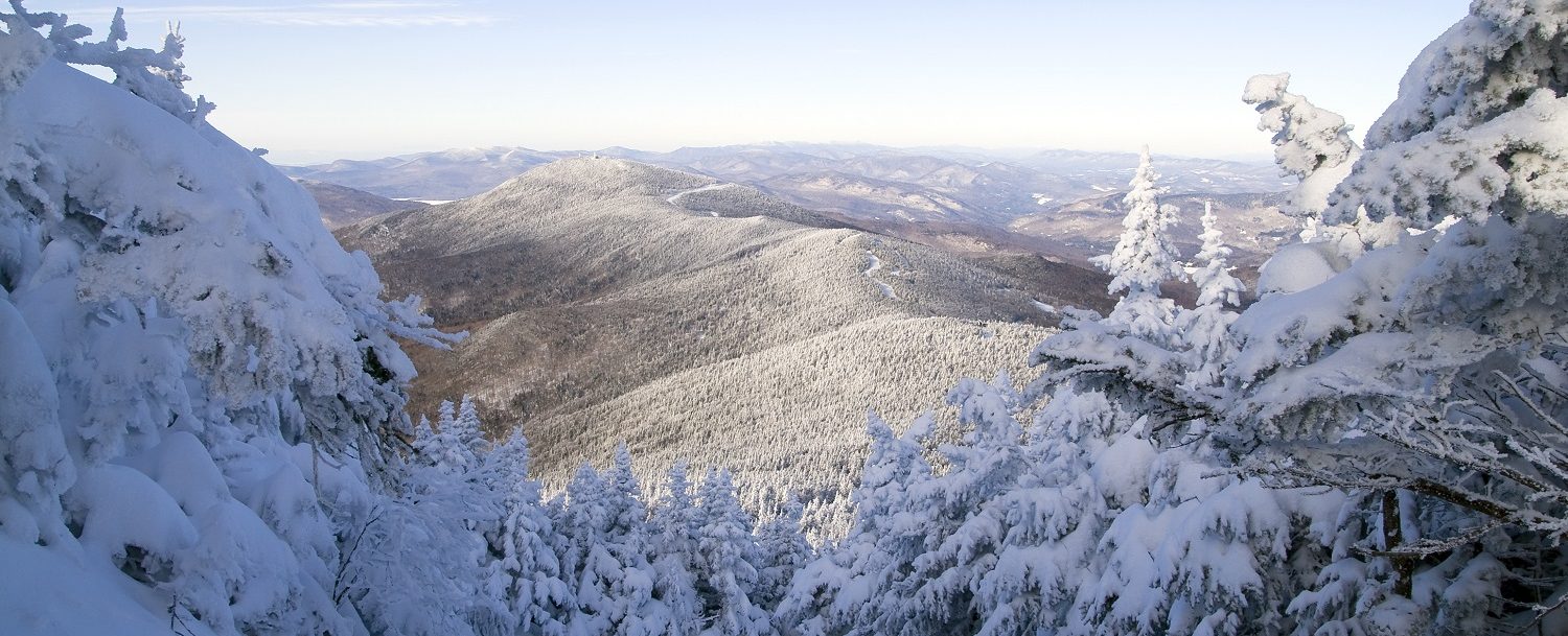 Snowy Ski Mountains In Pa